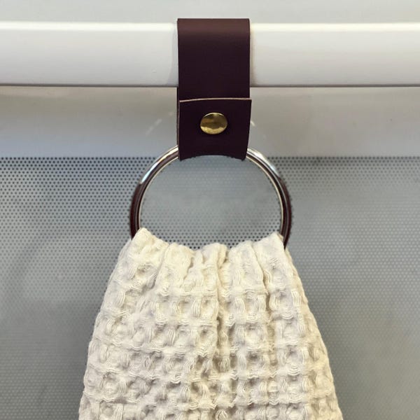 Leather Strap Hanging File Storage Organizer File Holder for Wall ...