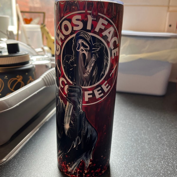 Scream Ghostface Pink Tumbler: Horror Movie Mug, 20oz - Etsy UK