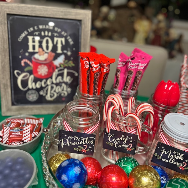 PRINTABLE Hot Chocolate Bar Kit, Hot Cocoa Bar, Hot Chocolate Bar Sign ...