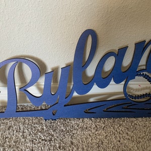 Baseball Bat Name Sign, Nursery Decor, Personalized Wood Sign ...