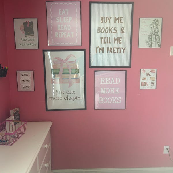 Vintage Book Art, Cute Reading Poster, Classroom Wall Art, Booked and ...