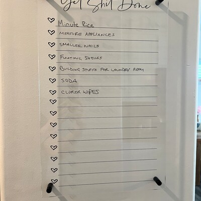 Acrylic to Do List for Wall Dry Erase Board Clear Acrylic Calendar ...