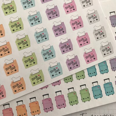 Sad Sick Day Tissue Box Reminder Tracker Kawaii Planner Stickers Erin ...