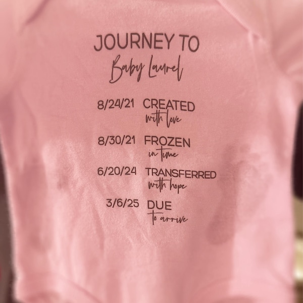 IVF Baby Pregnancy Announcement Reveal, IVF Milestones, Baby Bodysuit ...