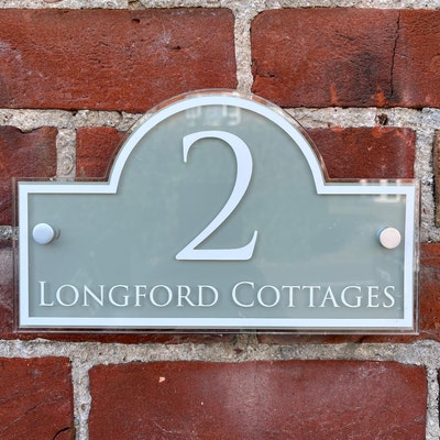 Traditional House Number Signs & Address Plaques in Sage Green - Etsy