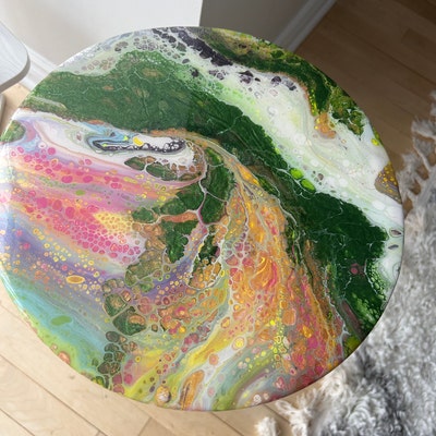 Round Resin Ocean Wave Natural Table Beach Art Design Modern - Etsy