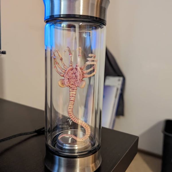 USA Alien in a Test Tube Embryo Glass Jar Prop Led Light Red Green Blue ...