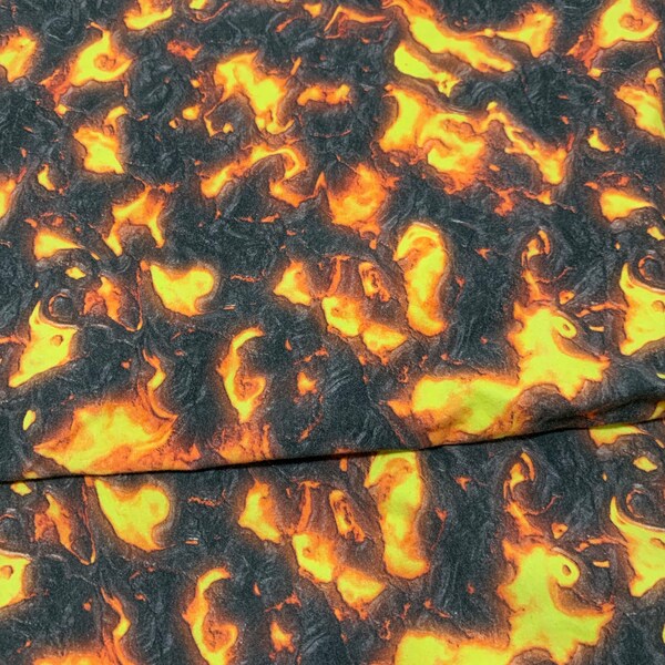 Lava Fabric - Lava by Bonnie Phantasm - Lava Magma Volcano Fire Burning ...