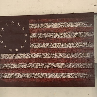 Betsy Ross Flag Vintage Wood Box Sign - Etsy