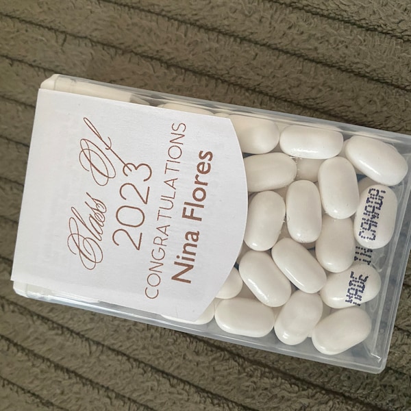 Senior Class of 2025 Graduation Party Mint Label Favors, High School ...