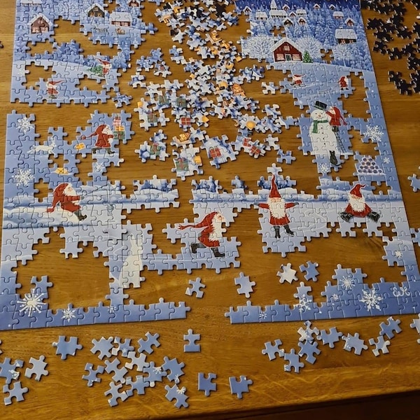 NEW! A4 Size Advent Calendar With Bio Glitter 'tomtes and Sleigh' by ...