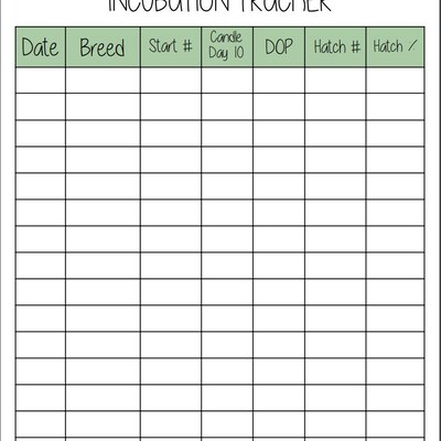 Quail Log, Hen Log, Incubation Tracker, Flock Tracker, Hatching Records ...