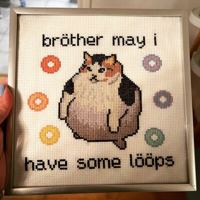 Brother May I Have Some Loops Cat Meme Funny, Modern, Subversive Cross ...