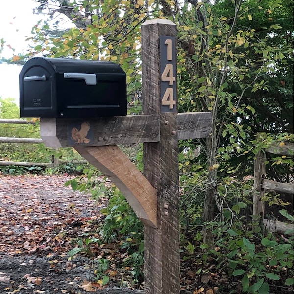 Country Mailbox Post Custom Handmade Rough Sawn Cedar - Product Skus ...