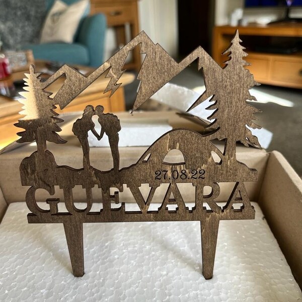 Camping Wedding Mr and Mrs Cake Topper,camp Wedding Cake Topper,outdoor ...