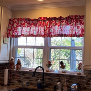 Modern Camping Valance With Mobile Campers, Tents, Totem Poles, Camp ...