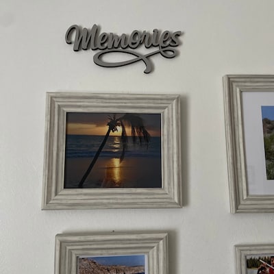 MEMORIES Wall Decor Word Cutout, Home Decor, Unfinished and Available ...