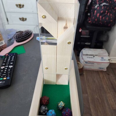 Mini Wooden Dice Tower - Etsy