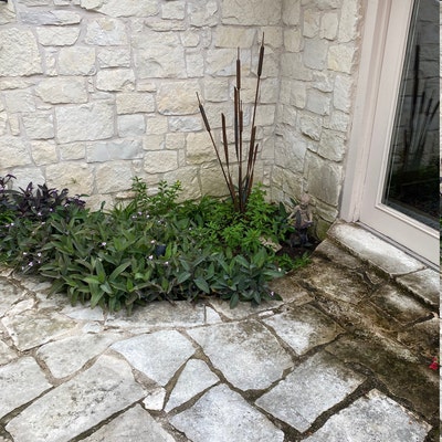 Large Rustic Cattail Bulrush Sculpture: Metal Bulrush Handcrafted Metal ...