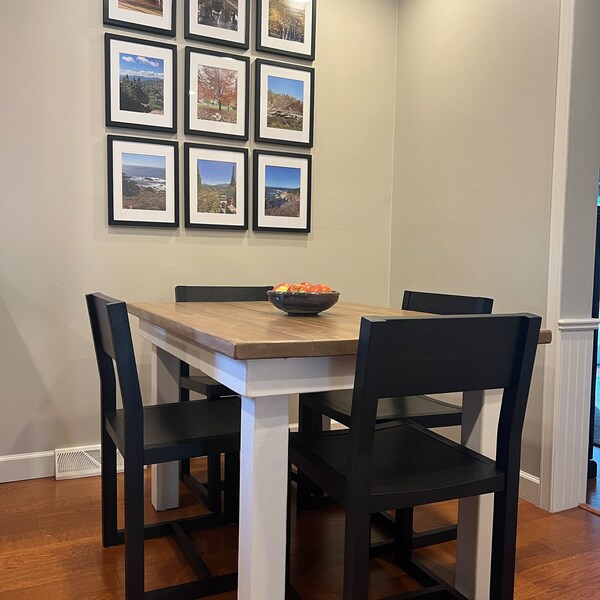 Rustic Farmhouse Dining Table, Trestle Table, Dine Table Set, Farmhouse ...