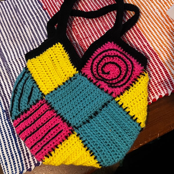 Sally's Patchwork Bag - Crochet Bag Pattern - NBC Inspired - Jack and ...