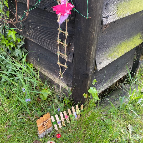 30 Cm Rope Ladder for a Fairy House or Garden With Moss. Made From ...