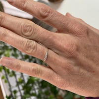 Seven-stone Graduated Champagne Diamond Ring 14K/ 18K Rose - Etsy UK