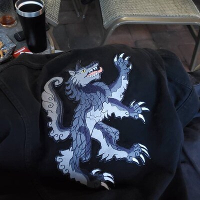 Giant Rampant Wolf Heraldic Heraldry Iron on Patch Many Color Choices ...