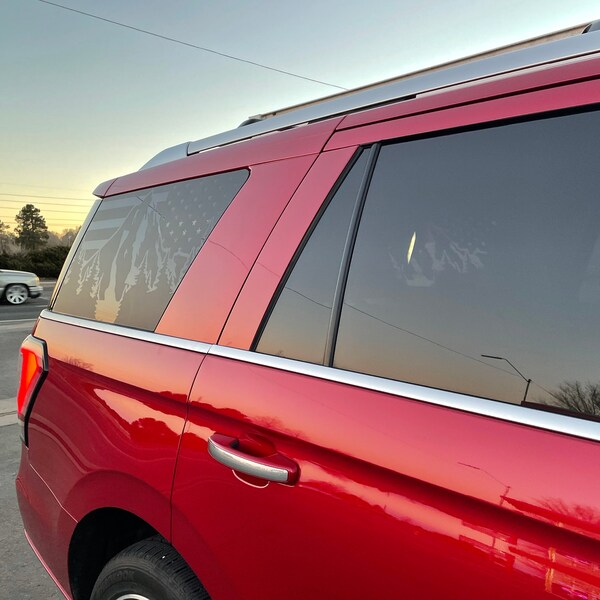 USA Mountain Flag Vinyl Decal Window Sticker Fits Ford Expedition 2018 ...