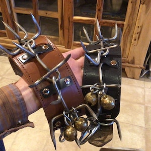 3' Spiky Wide Dog Collar Chain Set Buffalo Leather M/L/XL/XXL - Etsy