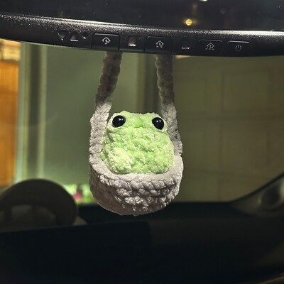 No-sew Crochet Frog in a Basket 2-in-1 PDF PATTERN Car Hanger Chunky Frog Pattern - Etsy
