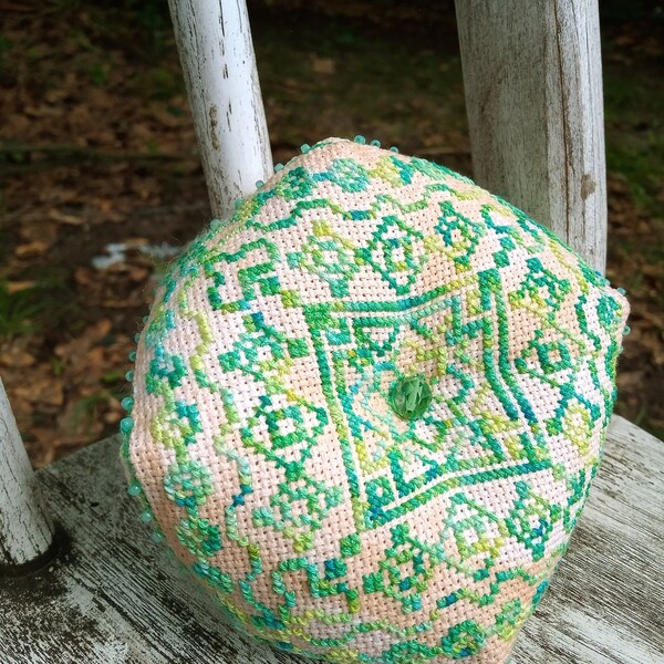 Set of 3 Biscornu Patterns, PDF Patterns, Blackwork Biscornu Patterns ...