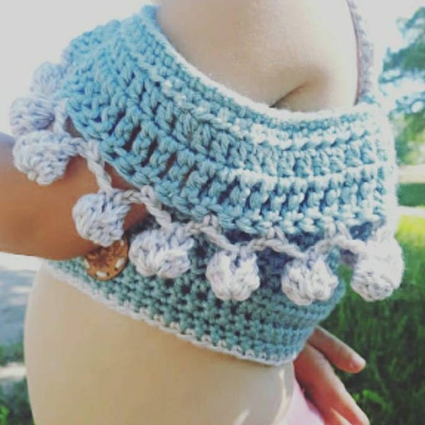 BABY Motif Tank Top Crochet PDF Pattern DIY Crocheted Belly Shirt ...