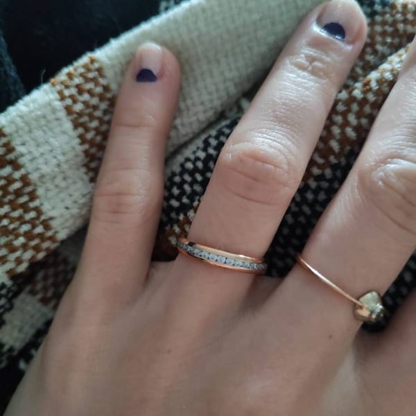 3mm Wide Man Made Diamond Simulant Full Eternity Ring / Stacking Ring ...