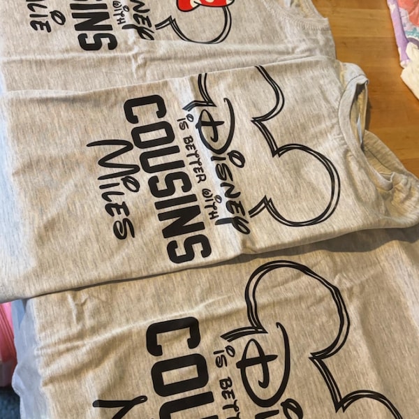 Disney Cousin Crew Shirts, Disneyland Family Vacation - Etsy