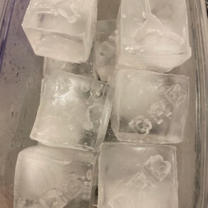 Custom Ice Mold Letter Ice Cubes Monogram Ice Mold - Etsy