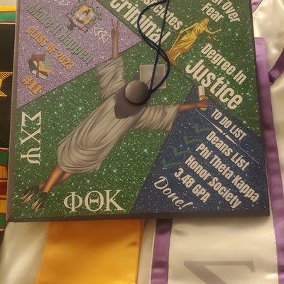 Graduation Cap Topper Label/criminal Justice Major/ Future FBI - Etsy