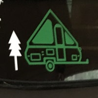 A-frame Pop up Camper Decal A-frame Car Window Sticker - Etsy Australia