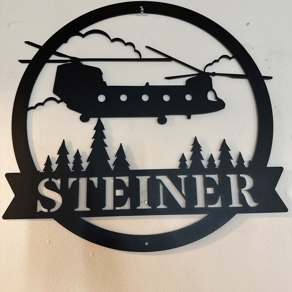 Chinook Helicopter Monogram, Pilot Gifts, Personalized Aviation Signs ...