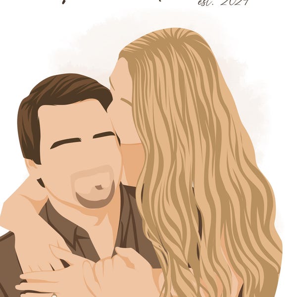 Faceless Portrait, Personalised Photo, Custom Illustration, Photo ...