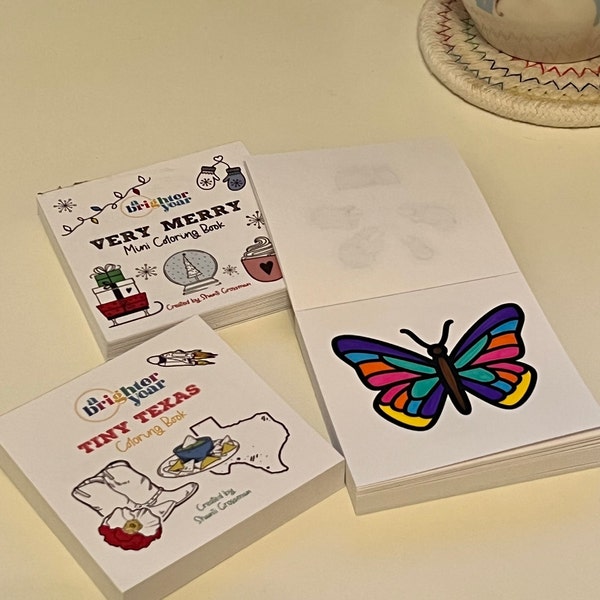 Very Merry Mini Coloring Book: 50-page Travel Size - Etsy