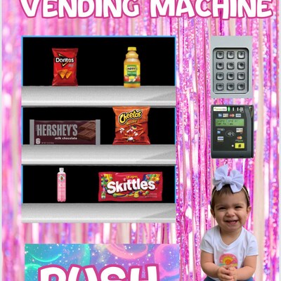 Editable Mini Candy Vending Machine Template Canva Editable Template ...