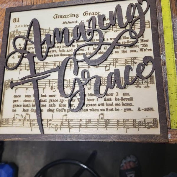 Amazing Grace Stand Decor Laser Cut Svg,amazing Grace Files Svg ...