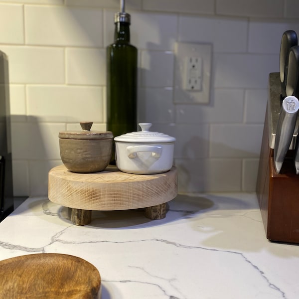 Reclaimed White Oak Wood Riser | Rustic Table Centerpiece - Etsy