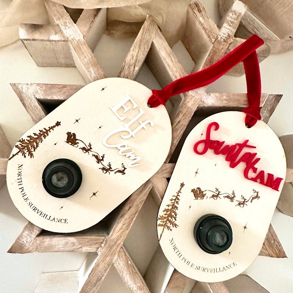 SVG Laser Cut File Santa/elf Cam Bundle | Christmas Tree Ornament ...