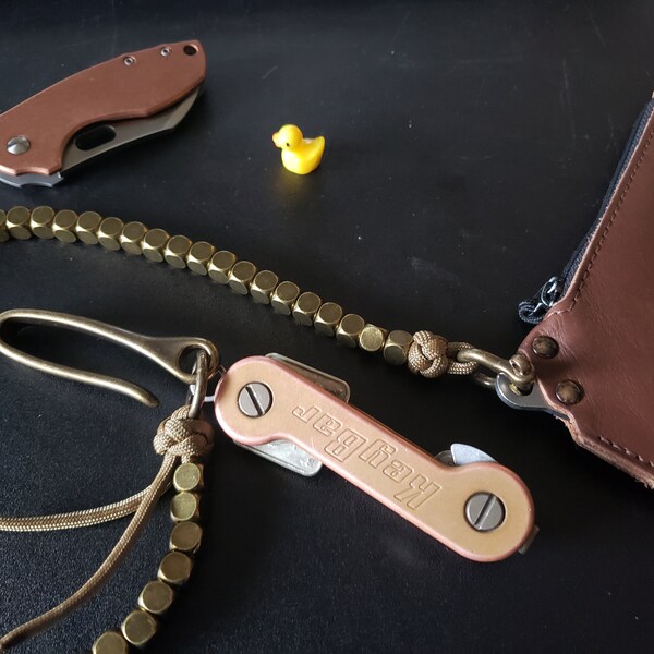 Black EDC Wallet Chain Style Lanyard - Etsy