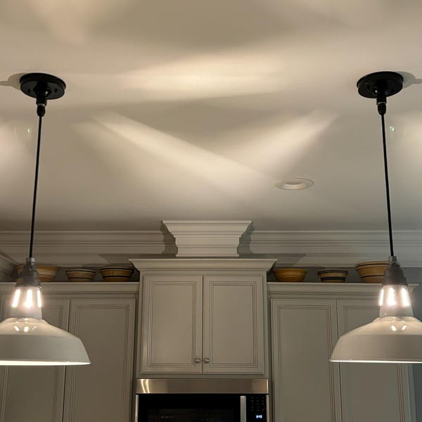 Vintage White Benjamin Barn/factory/industrial Enamel Pendant Light ...