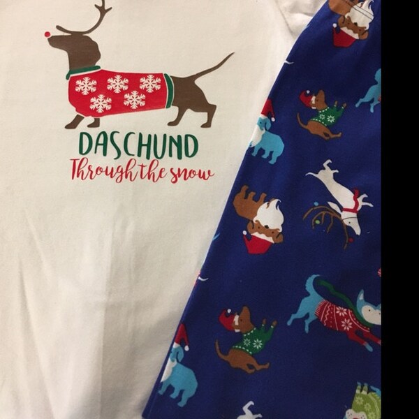 Dachshund Through the Snow, SVG, Christmas SVG, Dog, Winter, Reindeer ...