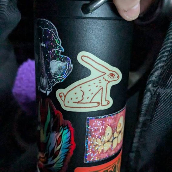 Little Hare Vinyl Sticker - Etsy