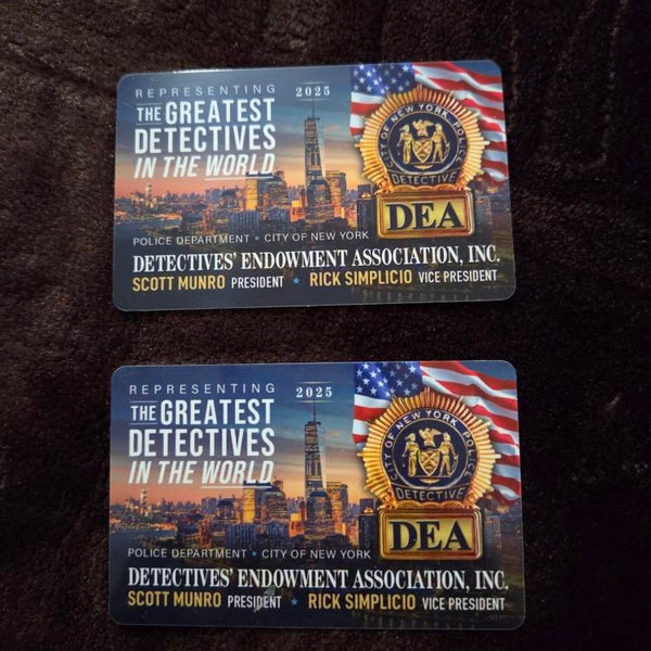 LIFETIME Brand New NYPD PBA Brass Gold Card Great Quality!!! - Etsy